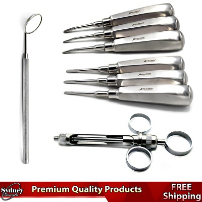 Dental Tooth Extraction Root Elevators Dentistry Syringes & Mouth ...