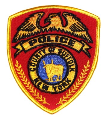 SUFFOLK COUNTY NEW YORK NY Sheriff Police Patch COUNTY SEAL BULL STEER ...