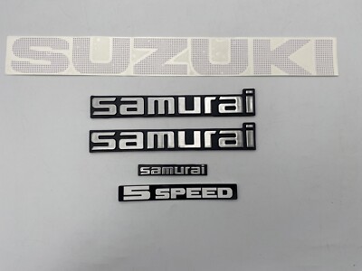 Suzuki Samurai Emblems and Decals (Gray) | Colombia | Vintage