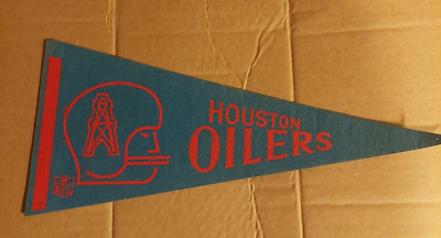 NFL vintage mini pennants 1970s 12x5 inches felt Houston Oilers | eBay