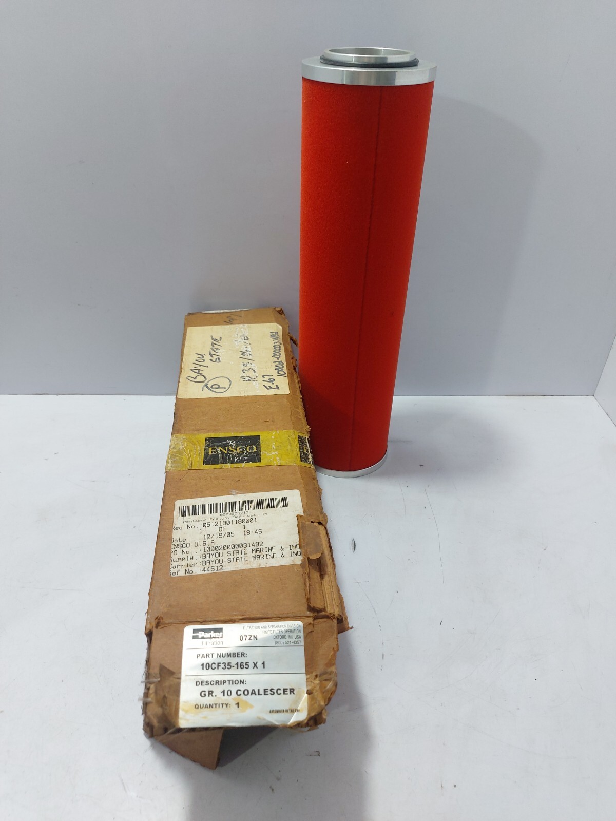Parker 10CF35-165 X 1 GR. 10 Coalescer Filtration | eBay