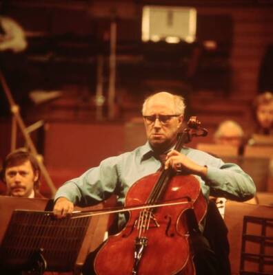 1975 Russian Cellist And Conductor Mstislav Rostropovich OLD PHOTO ...