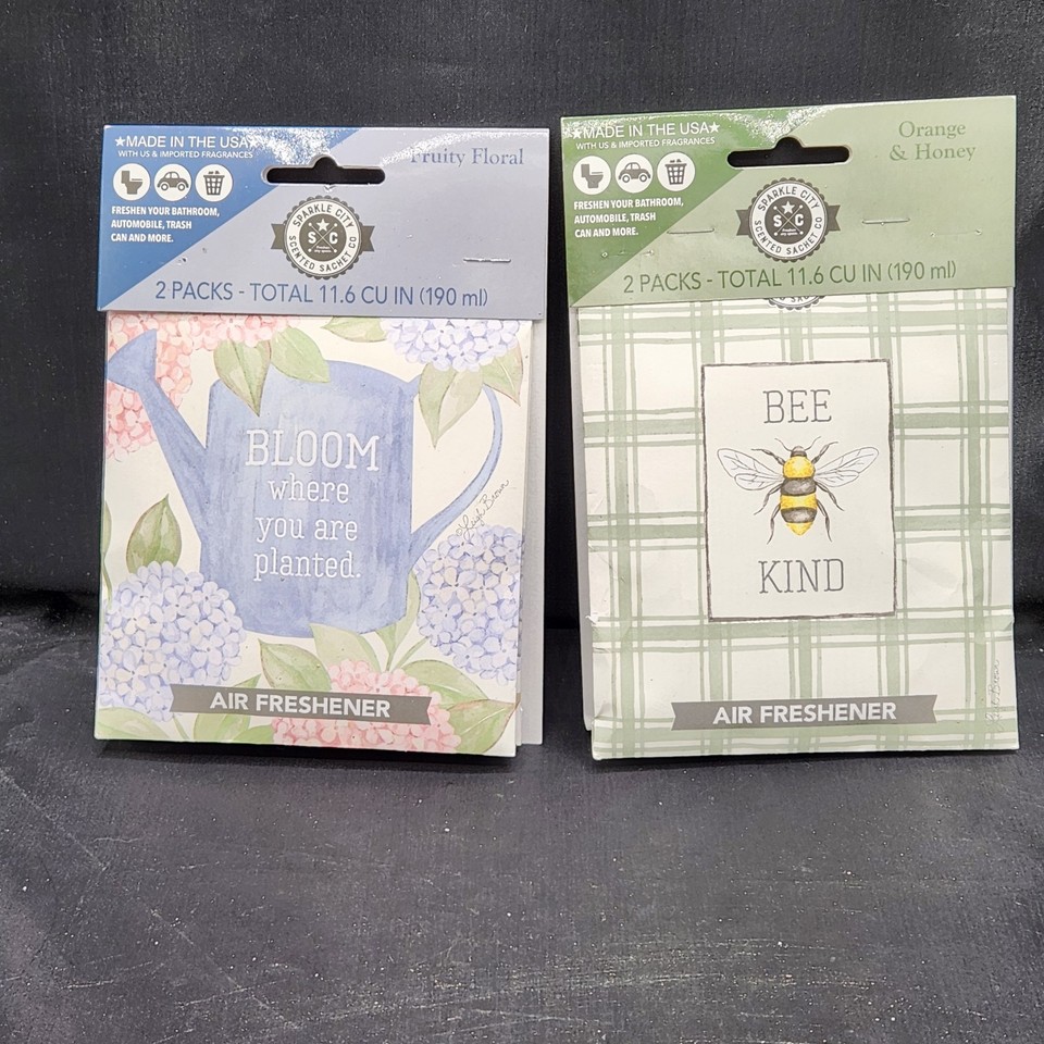 Fresh Scents Fruity Floral Honey Citrus Sachets 2 Packs Of 2 ...