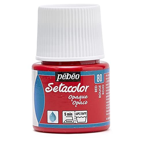 VibrantRed Fabric Dye - Setacolor Opaque Paint, 45ml - Long-lasting ...