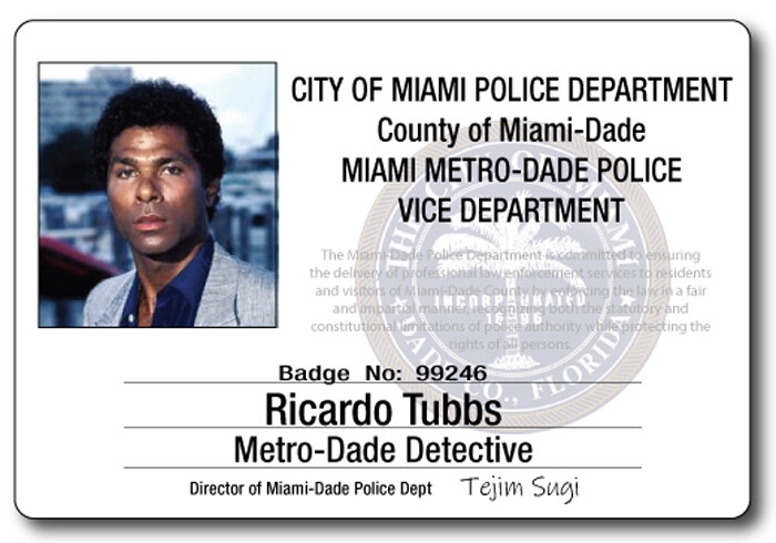 Miami Vice Detective Badge