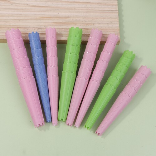 4Size 48Pcs/Bag Spiral Plastic Perm Stick Women Magic Curly Hair Roller ...