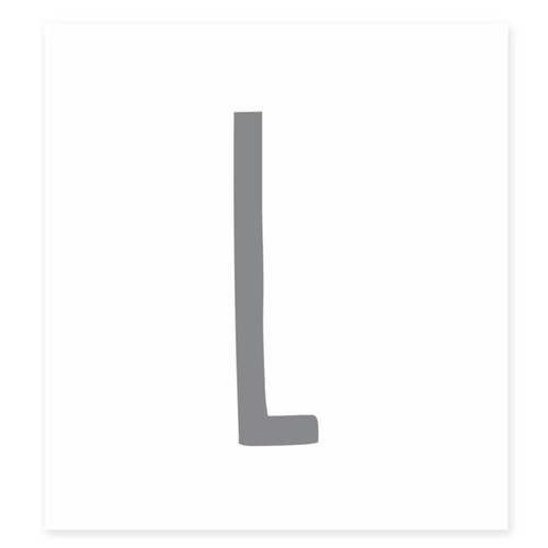 Sticker de décoration murale Lettre L - Gris | eBay