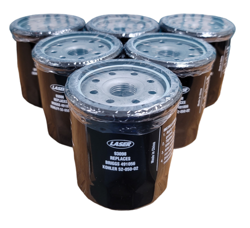 Laser 6 Pack Oil Filter For Kohler 52 050 02 Briggs 491056 John Deere ...