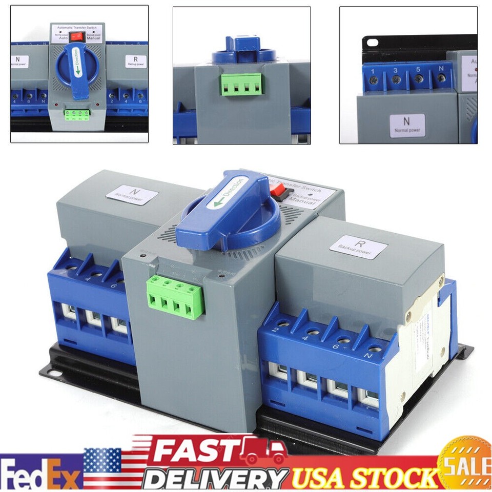 Dual Power Automatic Transfer Switch ATS CB level M6 Mini Change-over ...