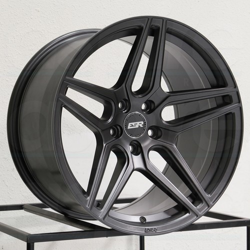 ESR RF15 18x10.5 5x114.3 22 Gun Metal Graphite Wheels(4) 72.56 18" inch ...