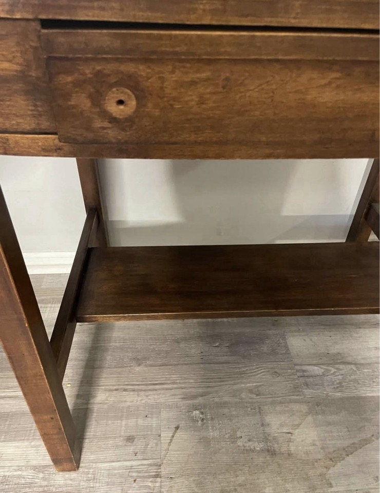 Antique Cadillac Cabinet Co. Desk - Mission Style Solid Oak- Early ...