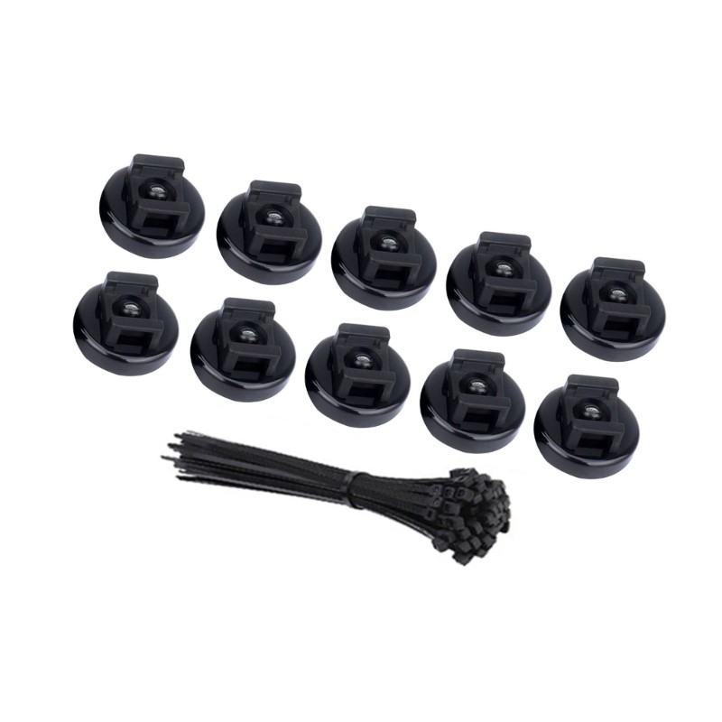 20Pcs Sturdy Metal Wire Holders With Adjustable Plastic Nylon Straps ...