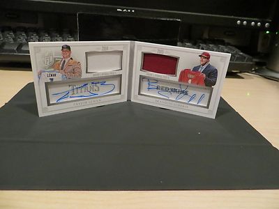 National Treasures Autograph Booklet Taylor Lewan Brandon Scherff 09/25 ...