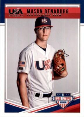 2018 Panini Stars & Stripes Mason Denaburg Rookie #41 Team USA Baseball ...