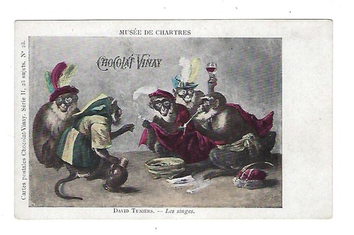 Early 1900's Postcard Monkeys ChoColat Vinay, David Teniers | eBay