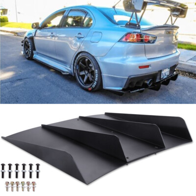 For Mitsubishi Lancer Evo X Rear Diffuser Bumper 4 Fins Spoiler ...