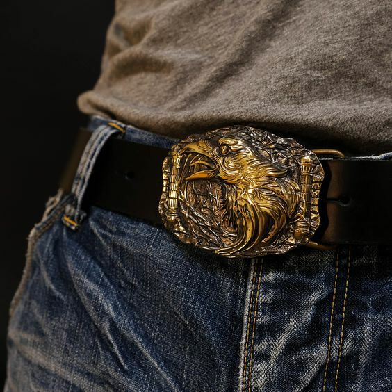 Belt buckle “Raven”, Crow belt buckle, Blackbird buckle; Bird on the ...