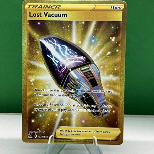 Lost Vacuum 217/196 Gold Secret Rare Trainer Lost Origin Pokémon Card ...