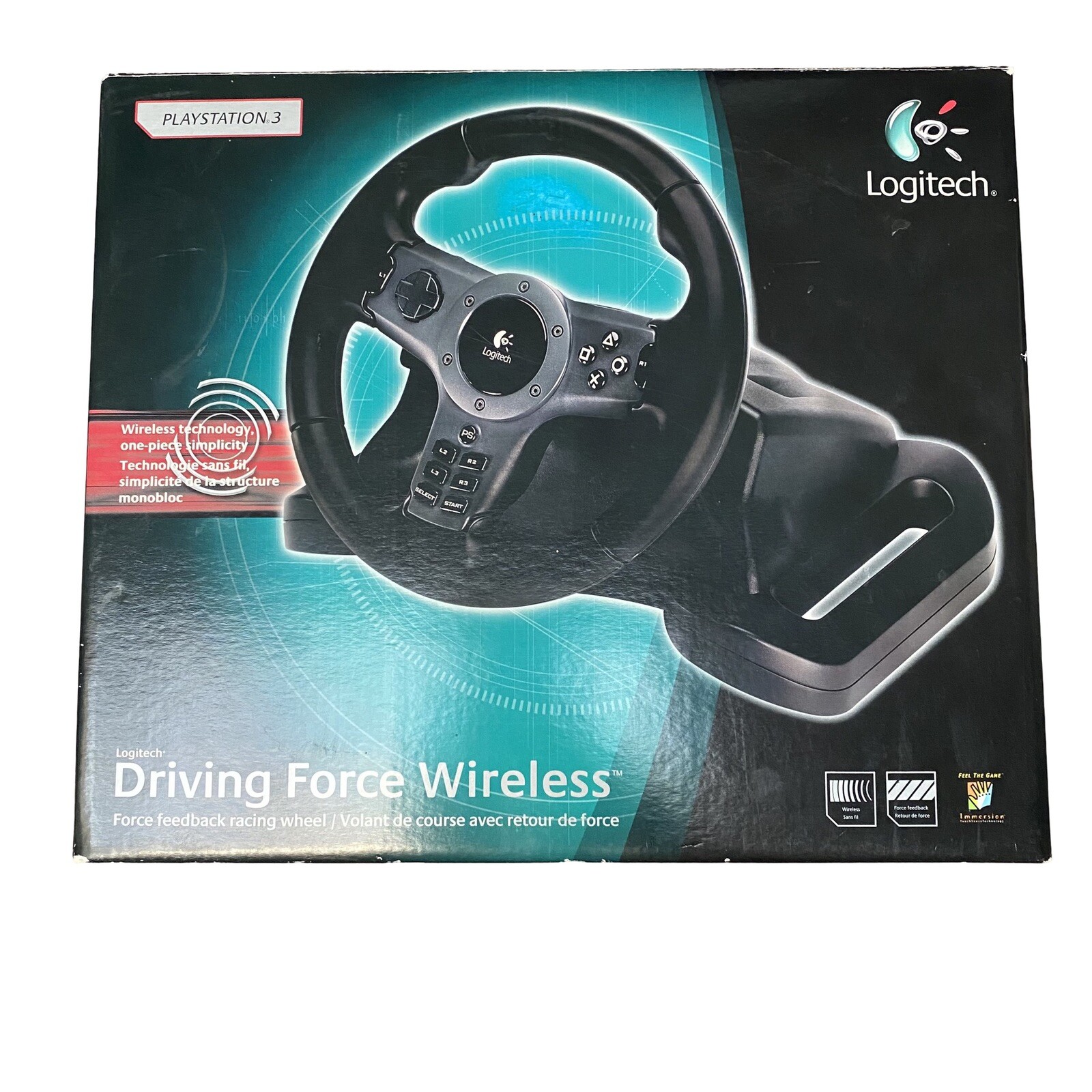 Ps3 Logitech Driving Force Feedback Wireless Racing Wheel PlayStation 3 ...