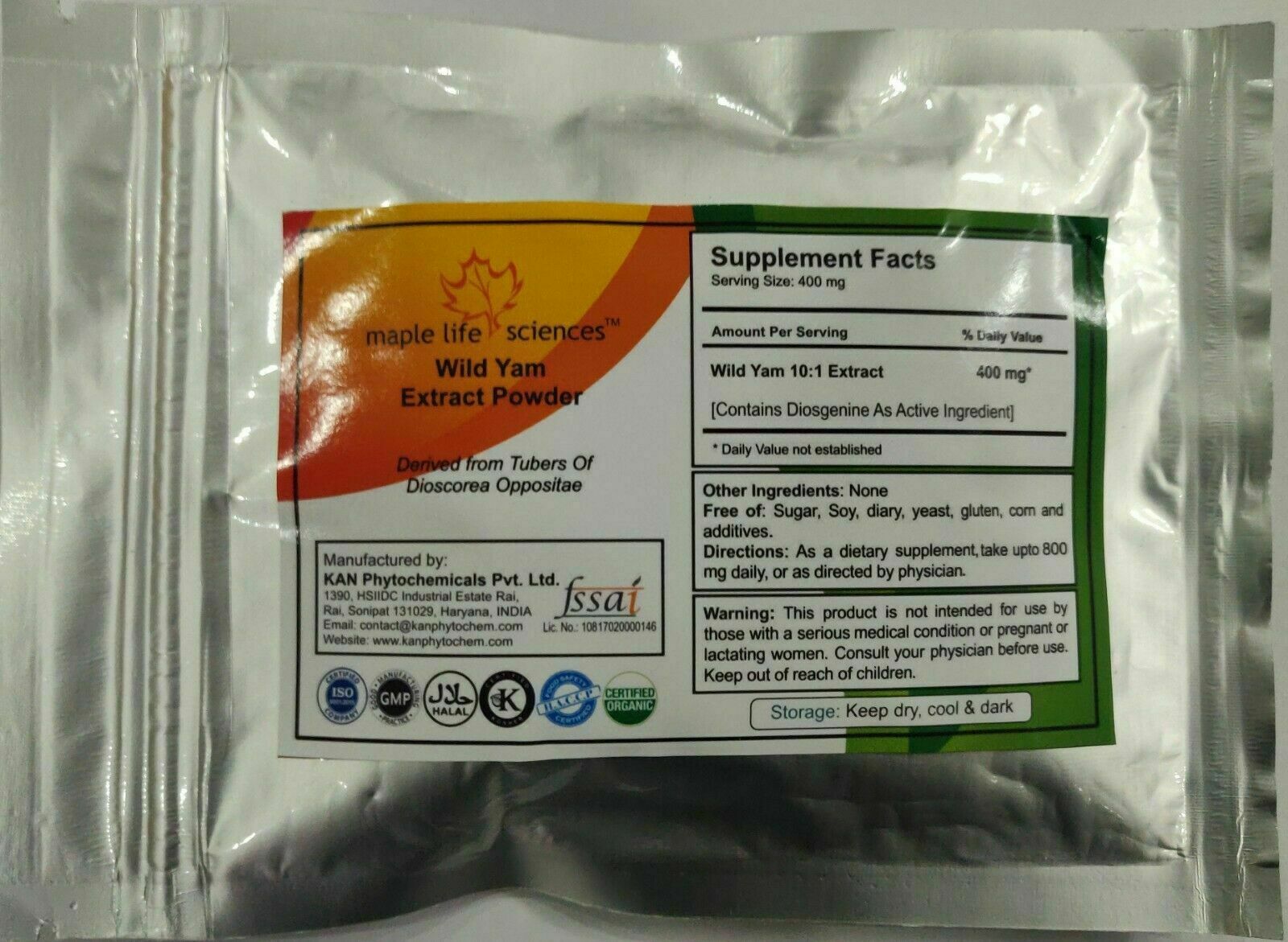 Wild Yam Extract 10:1 Diosgenin relieve intestinal colic arthritis ...