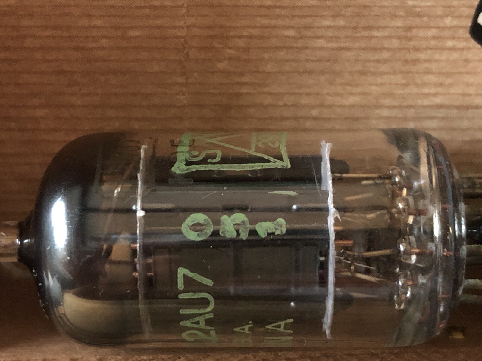 NOS Pair 12AU7 ECC82 1954 Sylvania MIL Spec. Tubes 17mm Black Plates ...