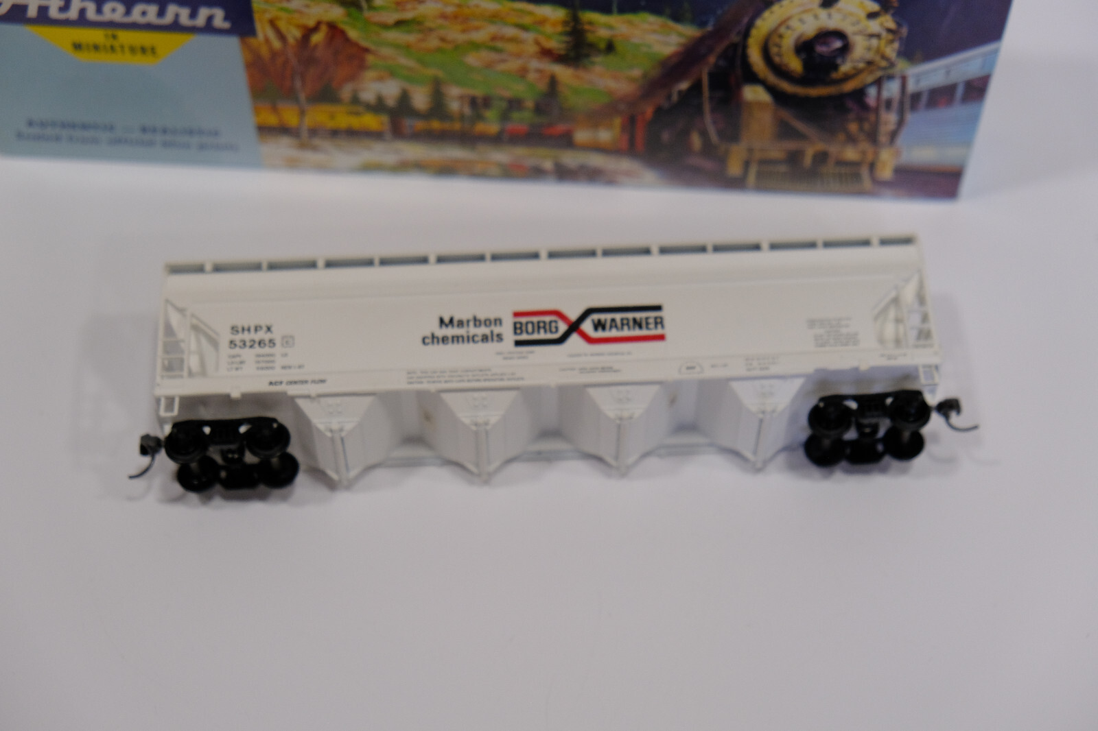 Athearn HO Scale Marbon Chemicals Borg Warner 55' ACF Hopper SHPX 53265 ...