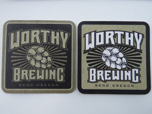 Beer Brewery COASTER ~ WORTHY BREWING ~ Bend, OREGON ** Add'l Coasters ...