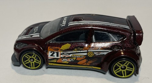 2015 Hot Wheels '12 Ford Fiesta Dark Red HW Off-Road Road Rally Diecast ...