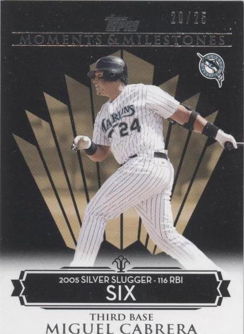 2008 Topps Moments & Milestones - Miguel Cabrera #138-6 Black 2005 ...