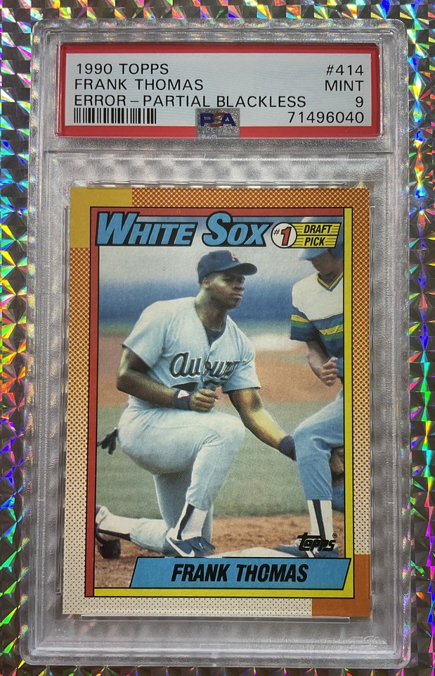 NONE ^ EXIST PSA 9 1990 TOPPS FRANK THOMAS ROOKIE ERROR PARTIAL ...