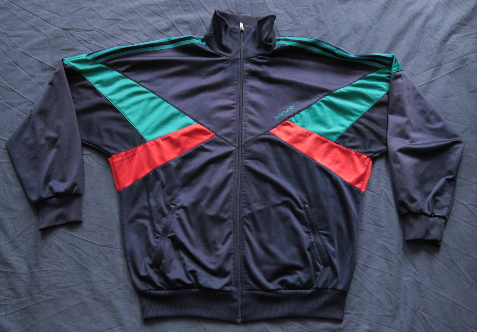 ADIDAS JACKET Vintage Retro TRACKSUIT TOP Oldschool Training Jacket ...