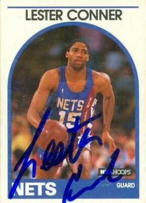 Lester Conner autographed Basketball Card (New Jersey Nets) 1989 Hoops ...