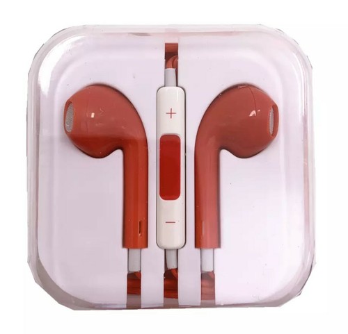 Red iPhone Earbuds Earphones With Remote & Mic-Samsung Compatible ...
