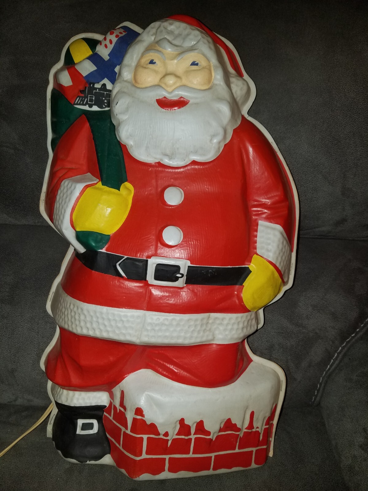 Vintage Plastic Santa Light Up Decoration | eBay