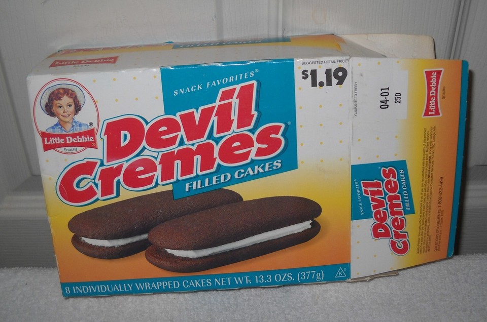#12104 Little Debbie Devil Cremes BOX ONLY Advertisement for Barbie #5 ...