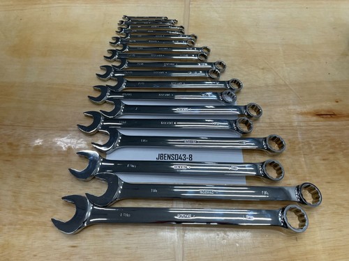 Snap-on Tools USA NEW 19pc MASTER SAE Flank Drive Plus Combo Wrench Set ...