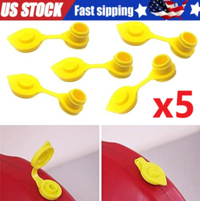 5Pcs Yellow Fuel Gas Can Jug Vent Cap Blitz Scepter Essence Midwest ...