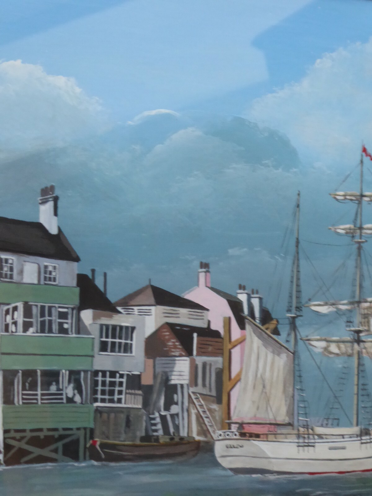 WATERCOLOUR HOUSES BY THE SEA ARTIST PETER HEWETT FREE SHIPPING ENGLAND ...