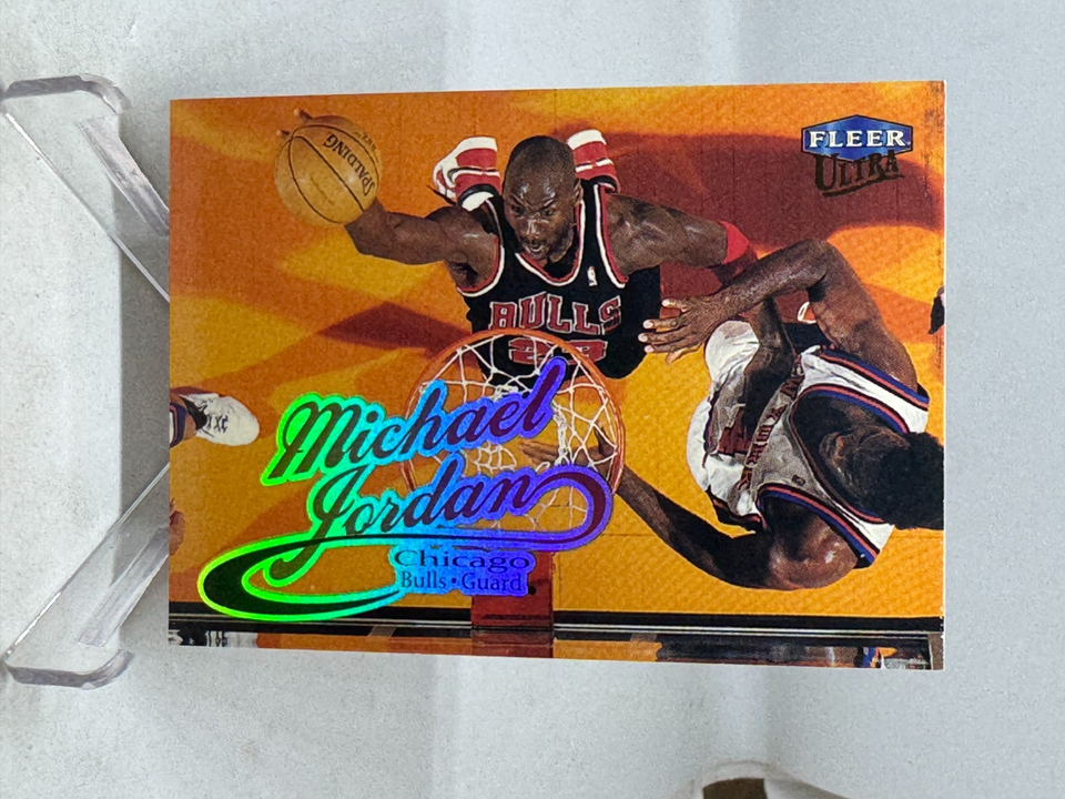 Michael Jordan 1999 Fleer Ultra Overhead Camera Dunk Chicago Bulls #85 ...