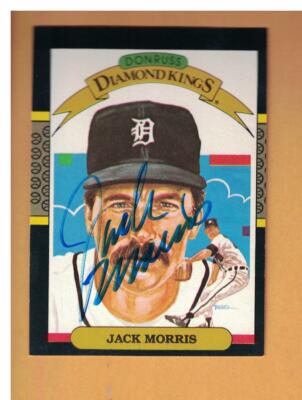 Jack Morris AUTOGRAPHED 1987 LEAF DIAMOND KING BASEBALL CARD SIGNED ...