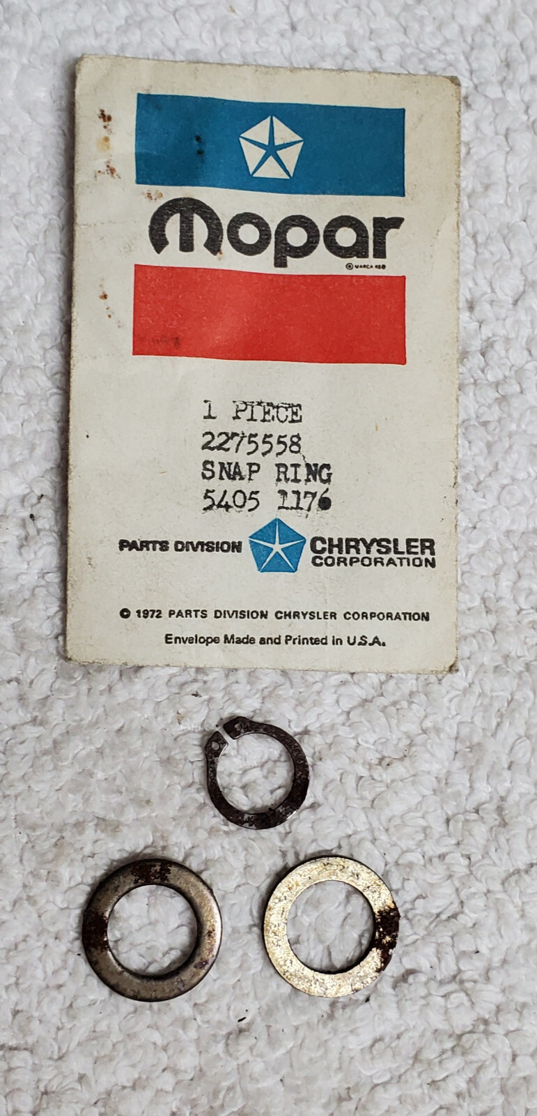 Mopar 2275558 Starter Pinion Ring and Washer 1959-79 Chrysler Dodge ...
