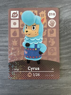 Cyrus #210 Series 3 Animal Crossing Amiibo Card - Supports Charity! | eBay