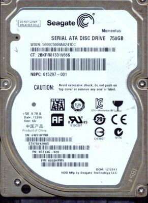 ST9750420AS, 9RT14G-020 SU 0003HPM1 SEAGATE SATA 750GB 6WS1 | eBay