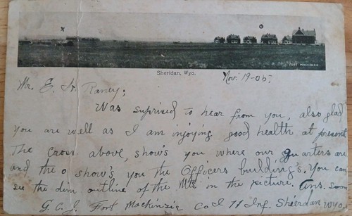 Antique RPPC Fort Mackenzie Sheridan, Wyoming 1905 Photo Into The Past ...