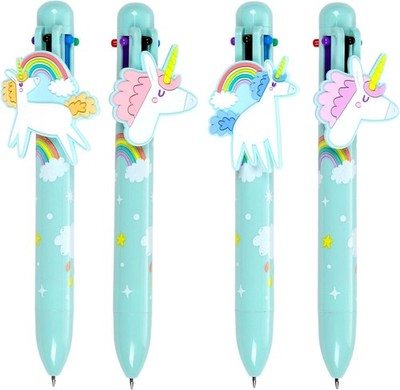Puckator Unicorn Magic Multi Colour Pen with Charm (6 Colours ...