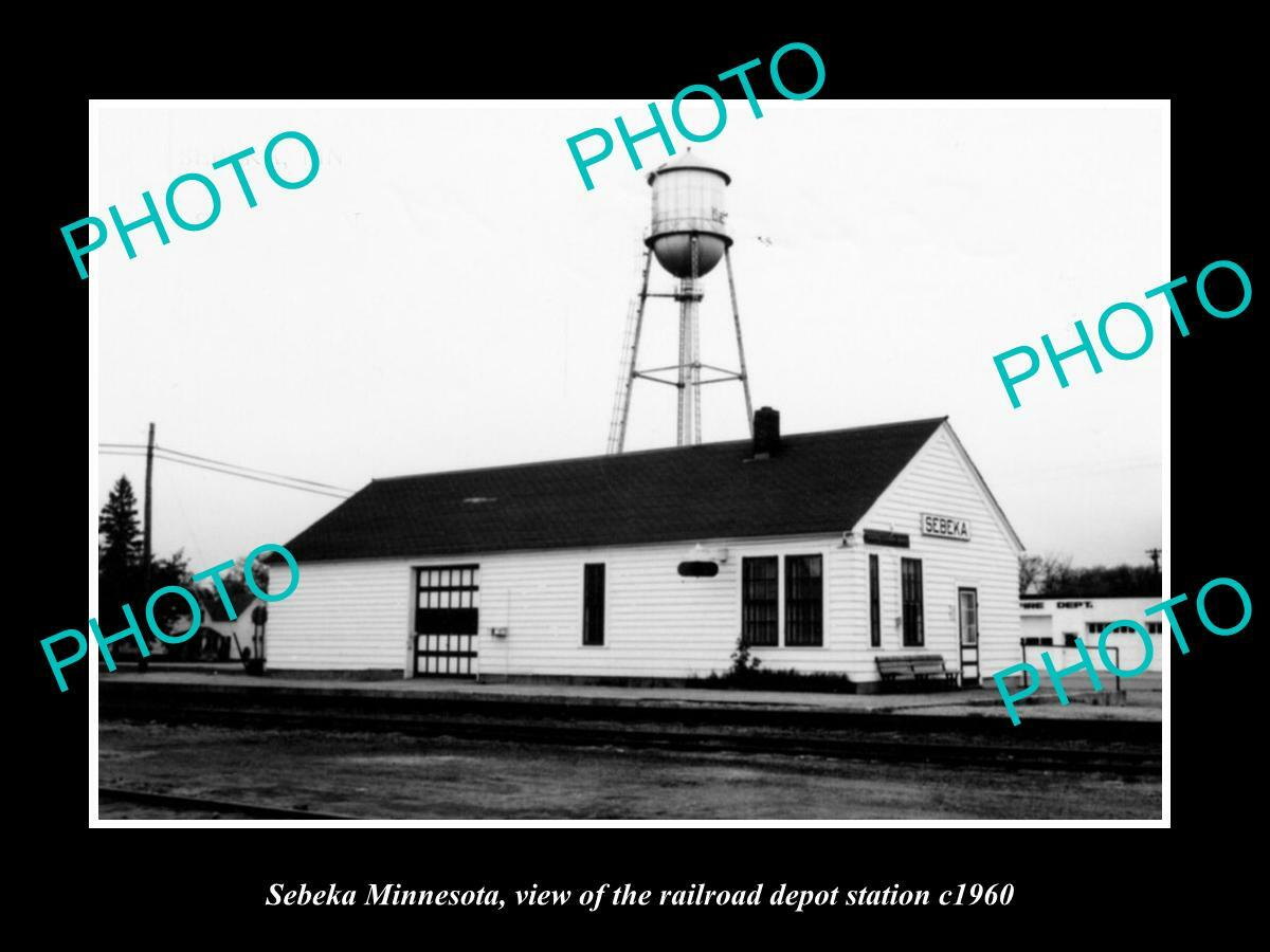 OLD 8x6 HISTORIC PHOTO OF SEBEKA MINNESOTA THE RAILROAD DEPOT c1960 ...