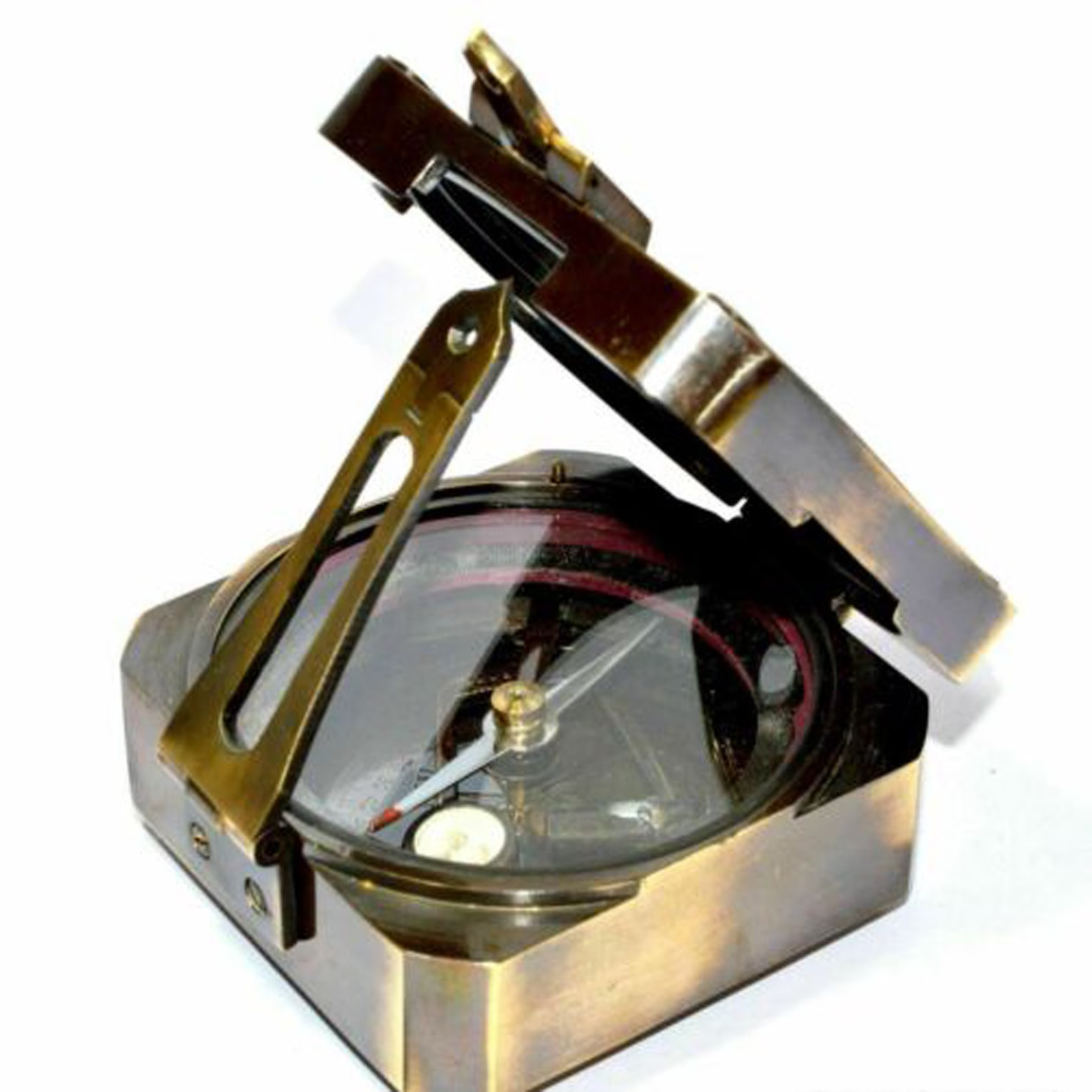 Vintage Solid Brass Kelvin And Hughes 1917 Brunton Compass Antique ...