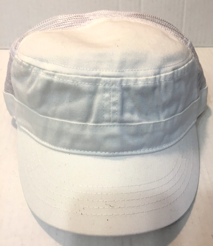 Cap Hat Army Cap Plain White Adjustable Size. Mesh Back! Brand New! | eBay