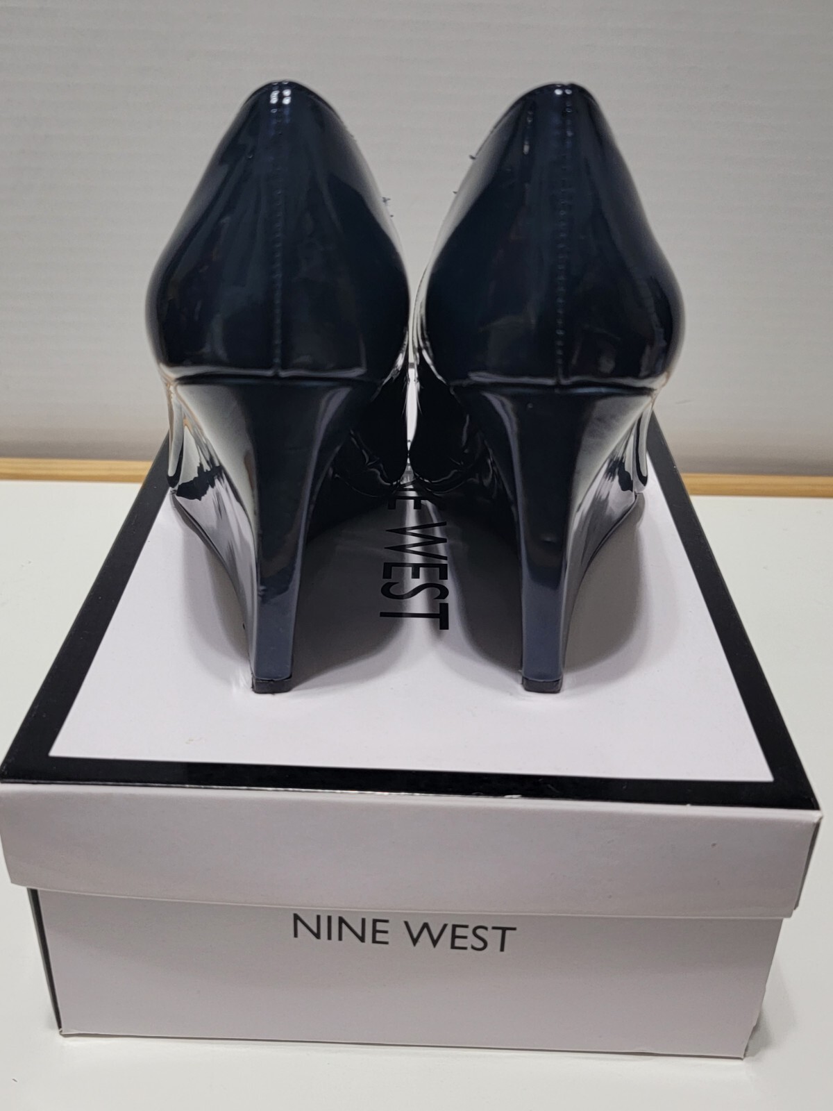 Nine West Cal 9x9 Dress Wedges, Deep Ocean, Size 9.5M - Gem