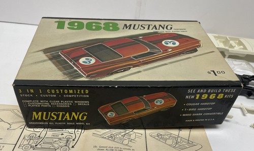 Vtg Palmer Plastics Replica 1968 MUSTANG Model Kit | eBay